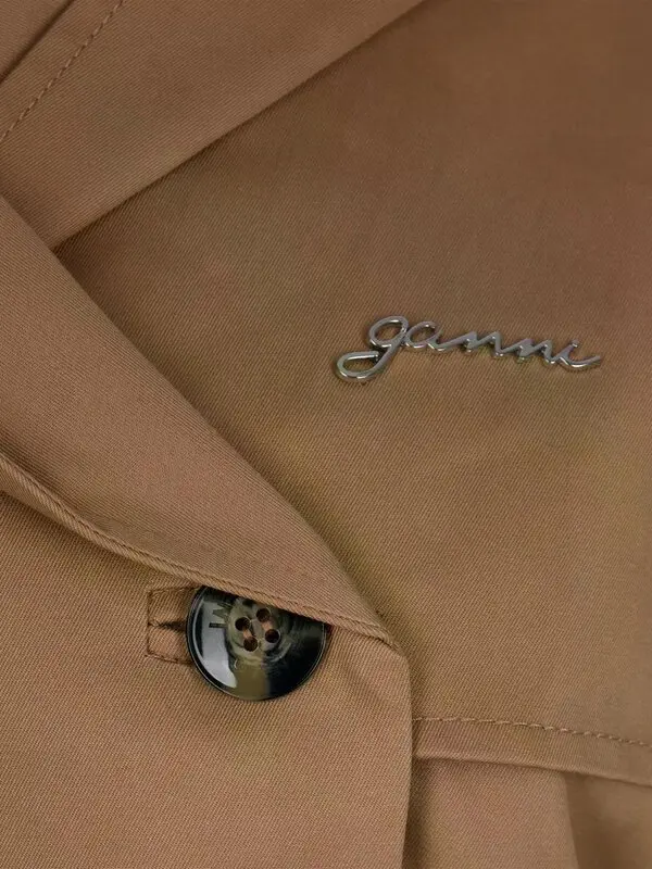 GANNI Hooded Buckled Jacket