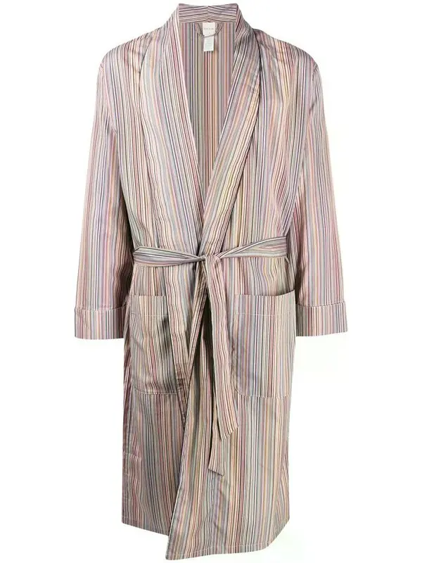 Paul Smith Artist Stripe Tie-waist Jacket - Multicolour