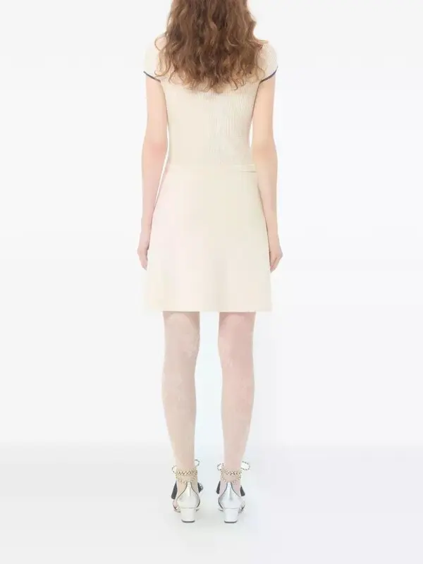 Valentino Garavani Knitted Dress With Bow Detail - Neutrals