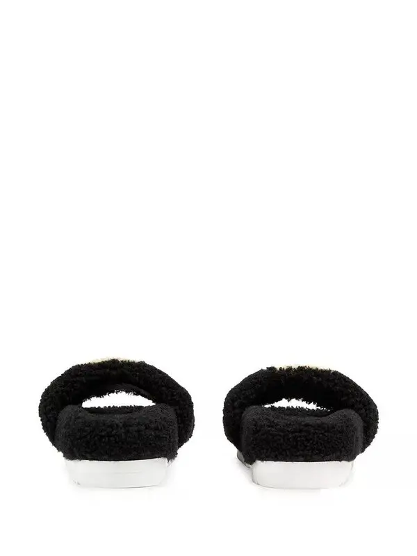 Gucci Interlocking G Shearling Slides