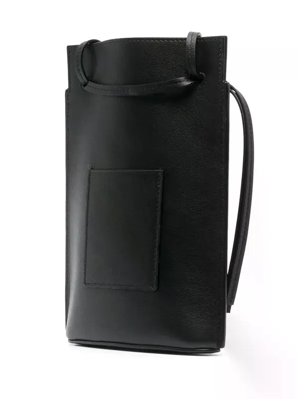 Loewe Leather Crossbody Bag With Logo - Black