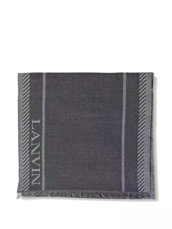 LANVIN Logo Stripe Scarf