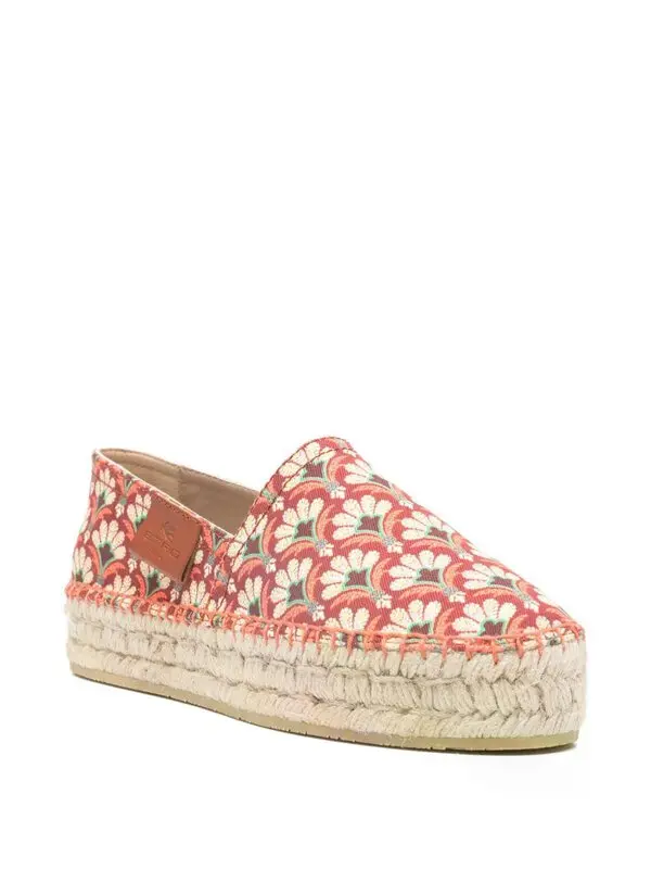 Etro Floral-print Espadrilles - Red