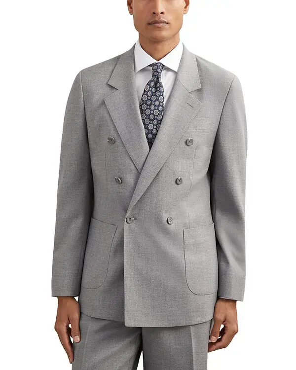 REISS Double Breasted Notched Blazer