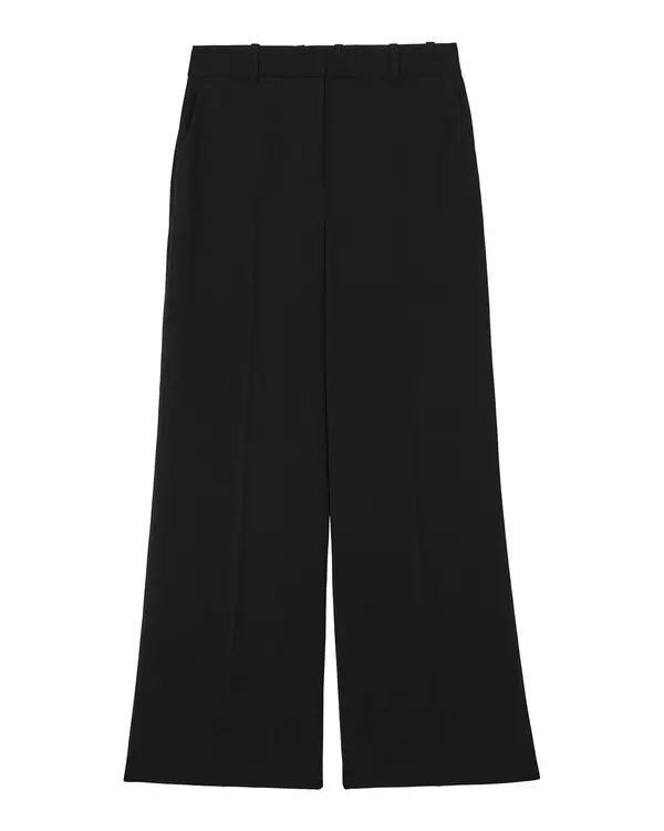 REISS Margeaux Wide Leg Trousers - Black