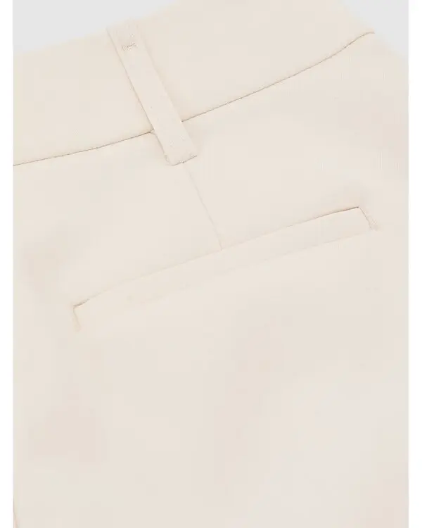 REISS Leona Hardware Flare Trousers - Cream