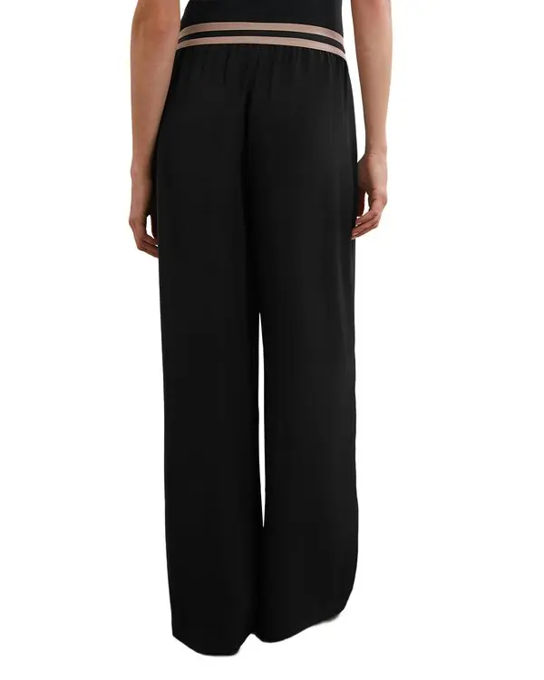 REISS Sonnie Wide Leg Pants - Black