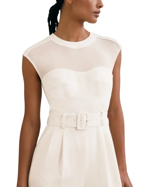 REISS Alba Belted Jumpsuit