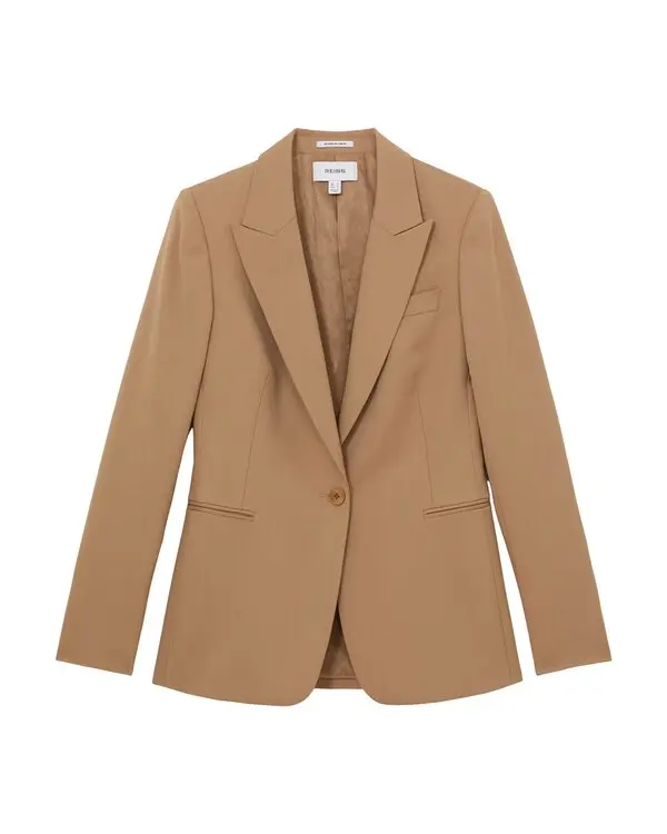 REISS Peak Lapel Blazer - Camel