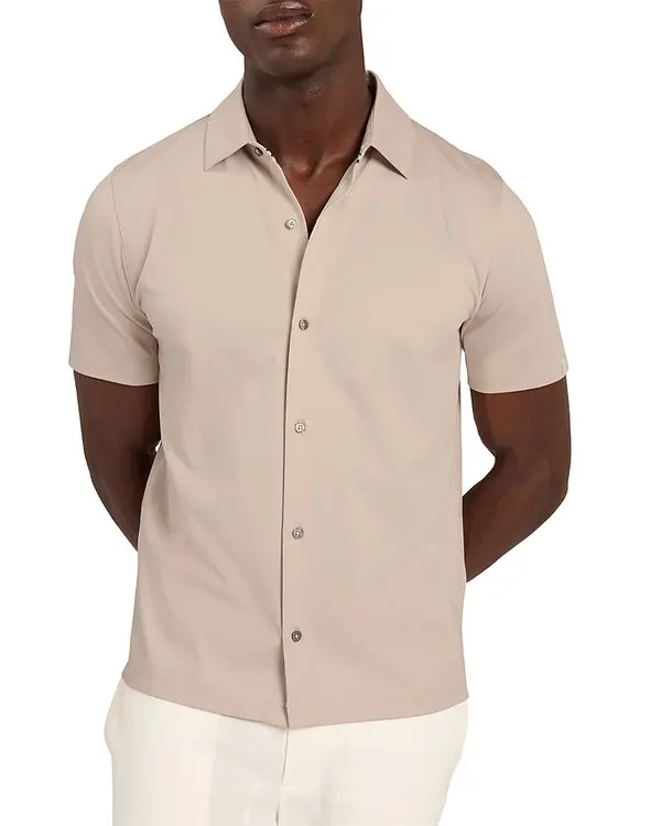 Ted Baker London Fillipp Short Sleeve Regular Fit Shirt - Ecru