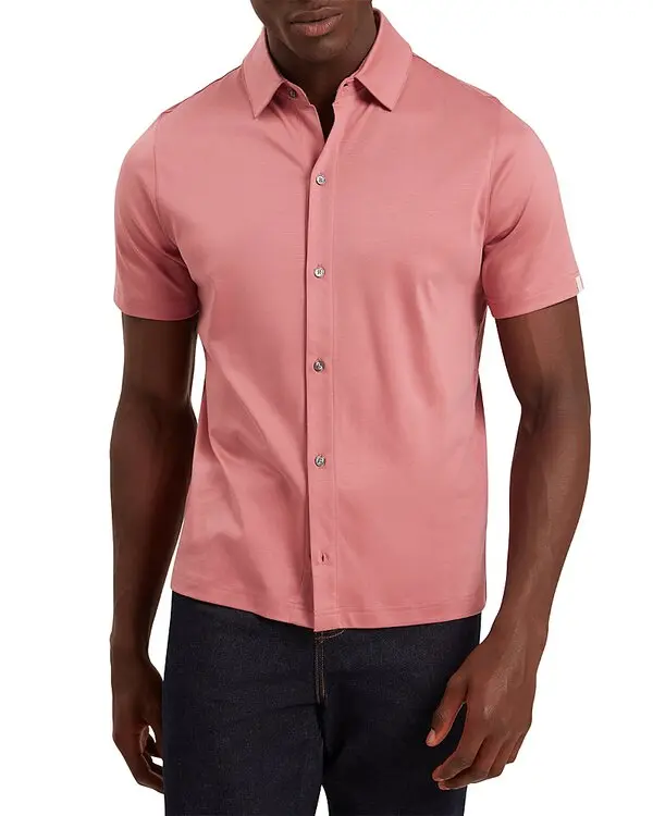 Ted Baker London Fillipp Short Sleeve Regular Fit Shirt - Pink