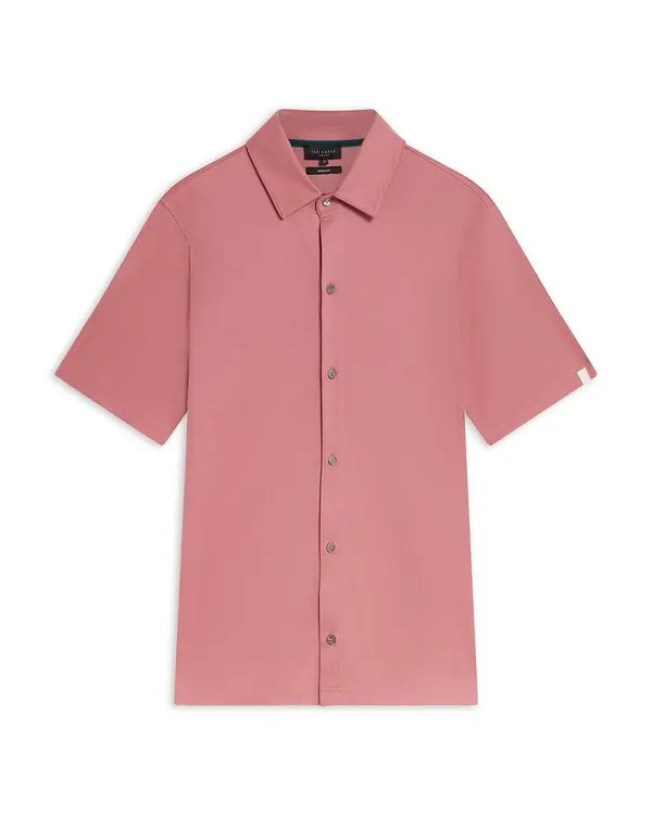 Ted Baker London Fillipp Short Sleeve Regular Fit Shirt - Pink