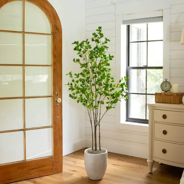 NEARLY NATURAL 5' Artificial Heart Shaped Ficus Leaf Tree