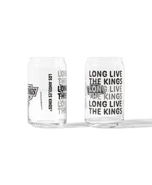 UNCOMMON GOODS Nhl Show Your Spirit! Can-shaped Glass, Set Of 2 - Los Angeles Kings