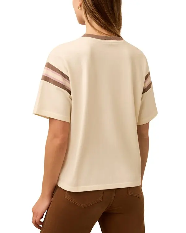 Faherty Brand Sport Jersey Throwback Tee - Egret Vars