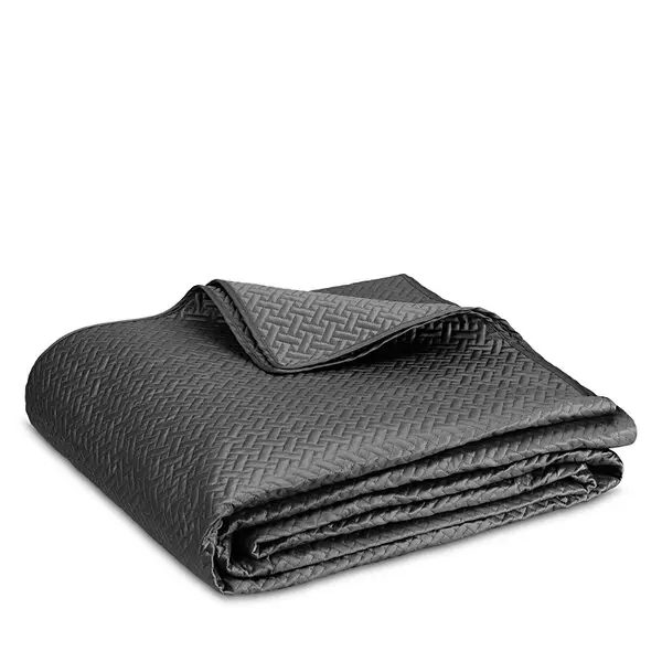 MATOUK Basketweave Quilt, King - Charcoal
