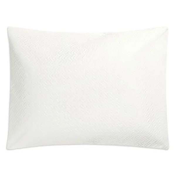MATOUK Basketweave Quilted Standard Sham - Bone