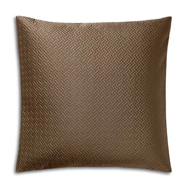 MATOUK Basketweave Quilted King Sham - Mocha