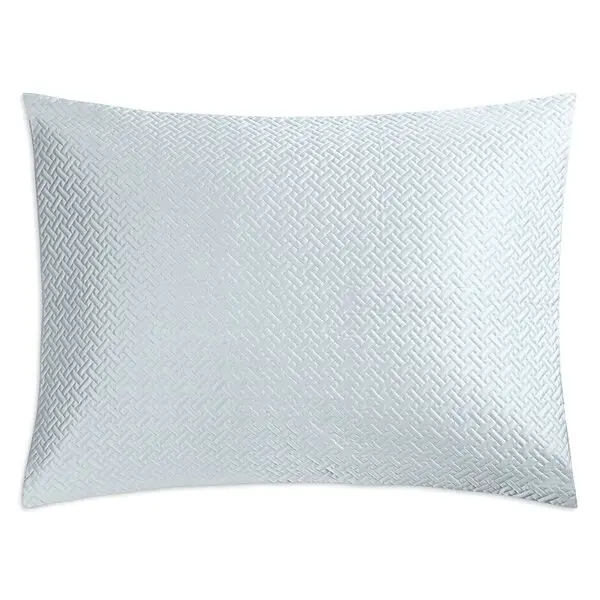 MATOUK Basketweave Quilted King Sham - Pool