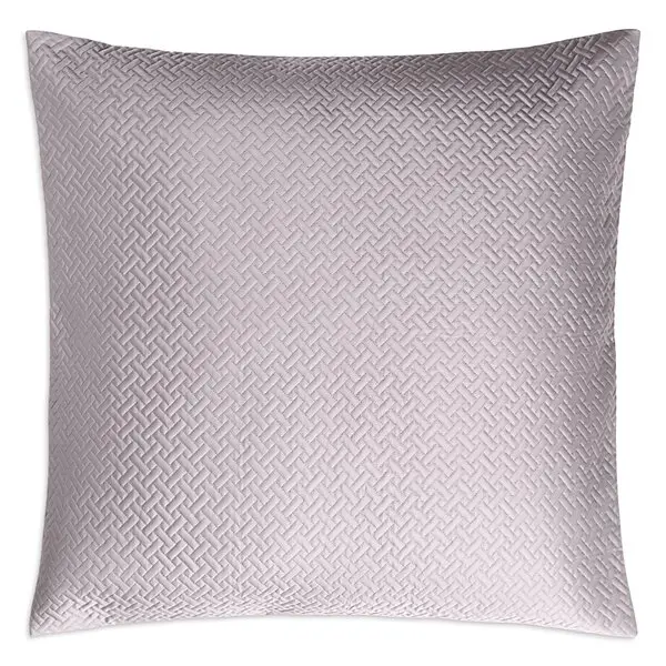 MATOUK Basketweave Quilted Euro Sham - Deep Lilac