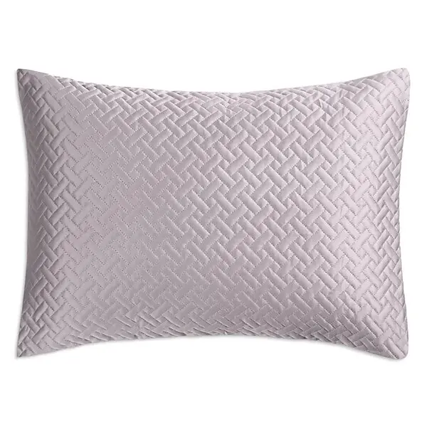 MATOUK Basketweave Quilted Boudoir Sham - Deep Lilac
