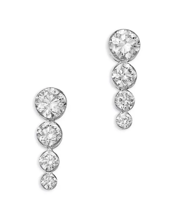 Bloomingdale'S Luxe Collection Lab Grown Diamond Drop Earrings - White