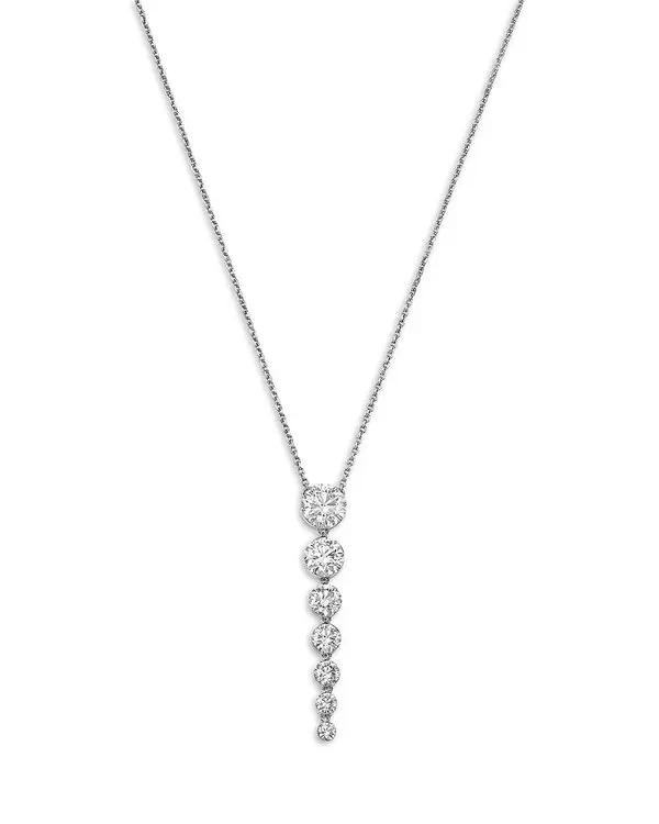 Bloomingdale'S 2.0 Tcw Lab Grown Diamond 14k Gold Drop Pendant Necklace - White