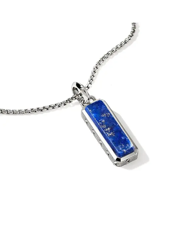 John Hardy Sterling Modern Talisman Lapis Lazuli Pendant Necklace - Silver