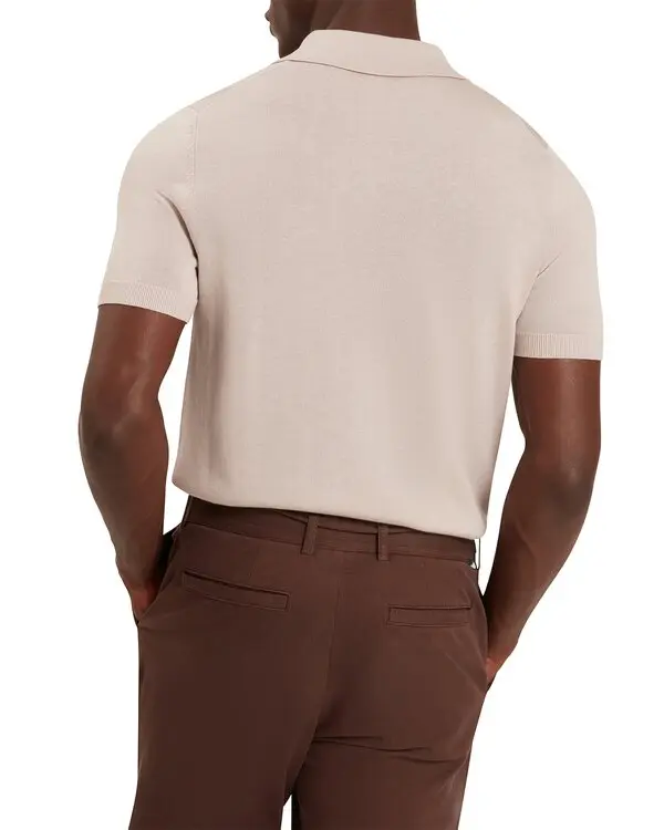 Ted Baker London Givrans Quarter Zip Polo Shirt - Ecru