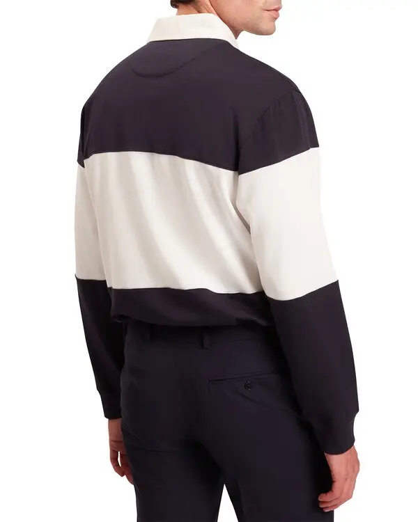 Ted Baker London Traviss Panelled Long Sleeve Rugby Shirt - Navy