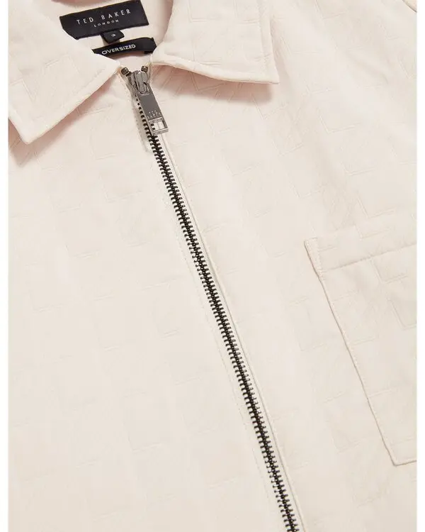 Ted Baker London Thova Relaxed Fit Quilted Overshirt - Beige