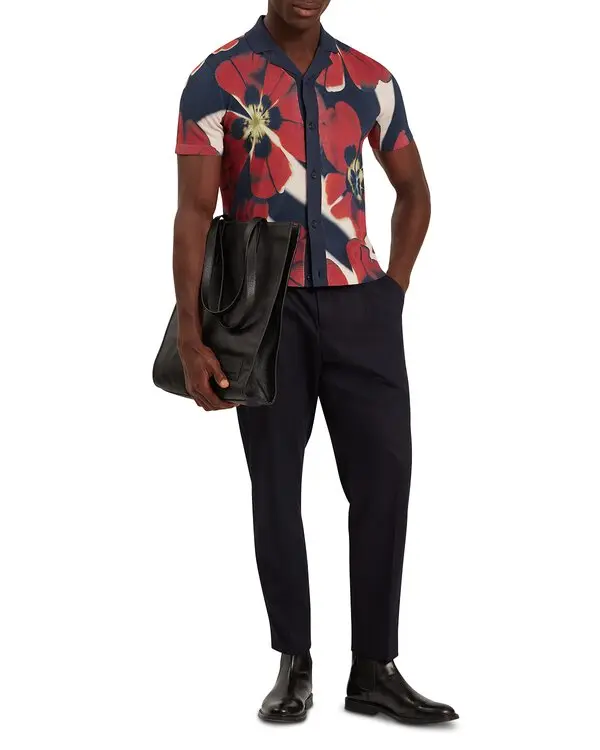 Ted Baker London Wyric Printed Short Sleeve Button Front Shirt