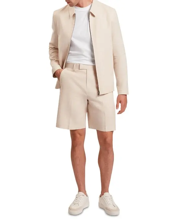 Ted Baker London Slim Fit Linen Shorts - Ecru