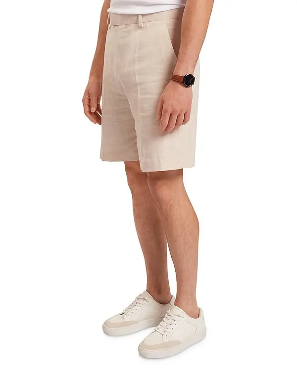 Ted Baker London Slim Fit Linen Shorts - Ecru