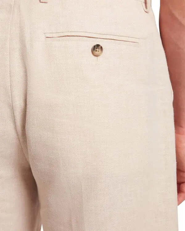Ted Baker London Slim Fit Linen Shorts - Ecru