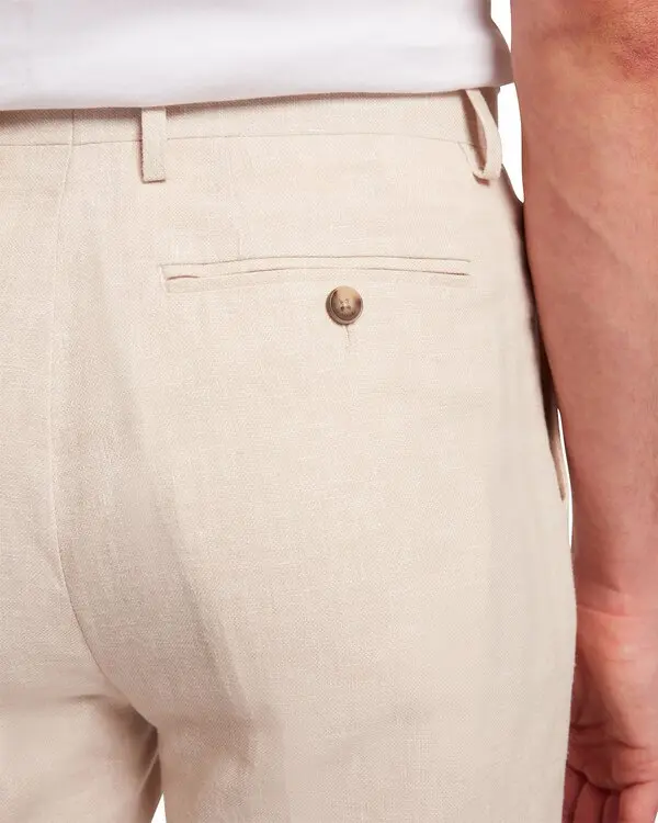 Ted Baker London Slim Fit Linen Pants - Ecru