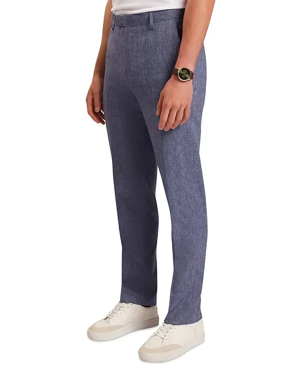Ted Baker London Slim Fit Linen Pants - Navy