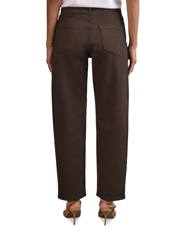 REISS Mid-rise Straight Leg Jeans - Chocolate