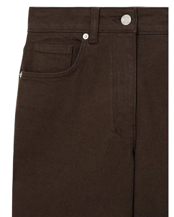 REISS Mid-rise Straight Leg Jeans - Chocolate