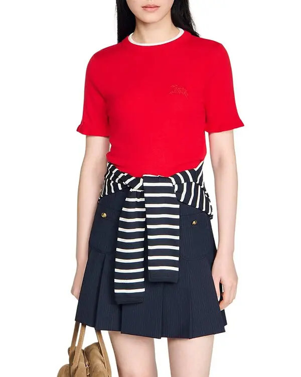 Sandro Layered Look Sweater