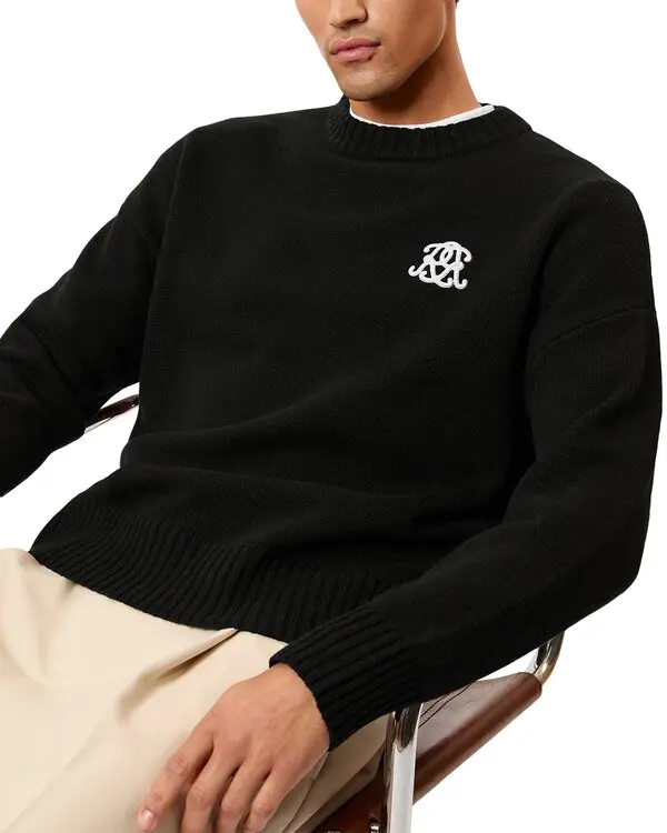 REISS Archibald Motif Crewneck Jumper Sweater