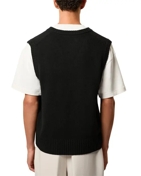 REISS Knitted Embroidered Vest
