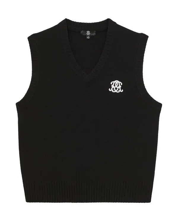 REISS Knitted Embroidered Vest