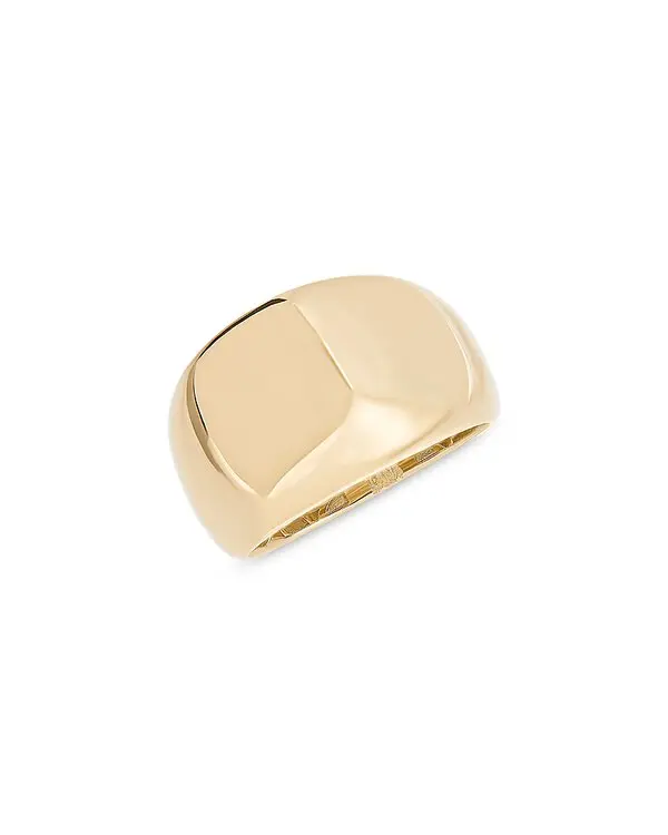 Lana Jewelry 14k Yellow Curved Bubble Hollow Ring - Gold