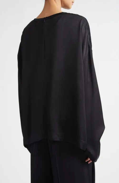 TOTEME Boxy Satin Top - Black