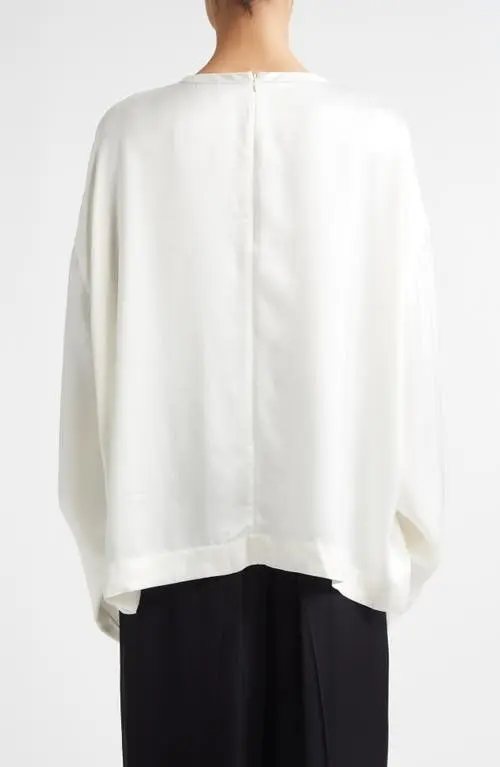 TOTEME Boxy Satin Top - White