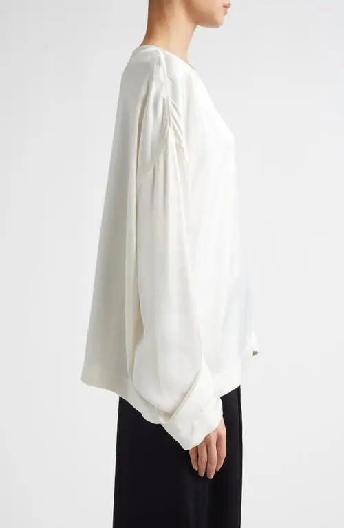TOTEME Boxy Satin Top - White