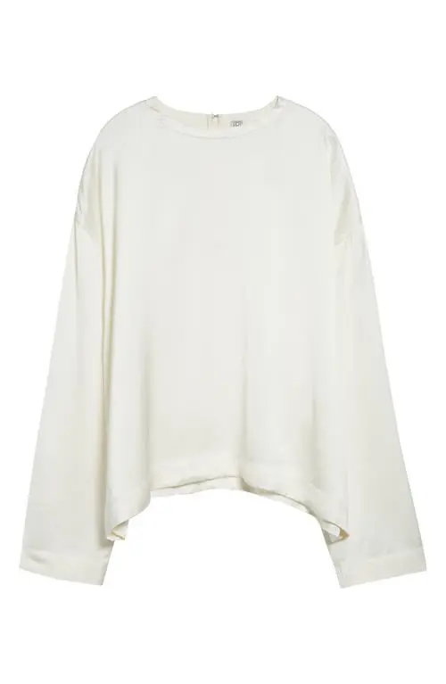 TOTEME Boxy Satin Top - White