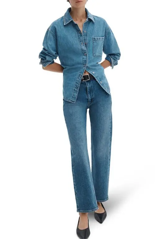 Rag & Bone Connie Featherweight Denim Button-up Shirt - Everglade