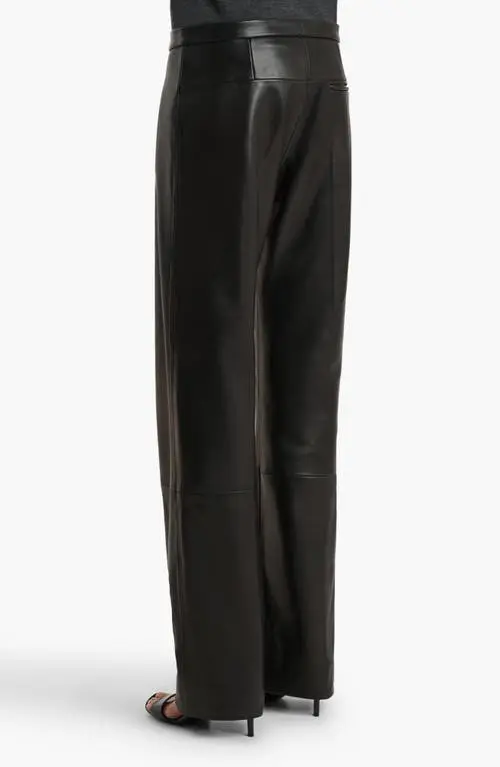 Khaite Miles Plongé Leather Straight Leg Pants